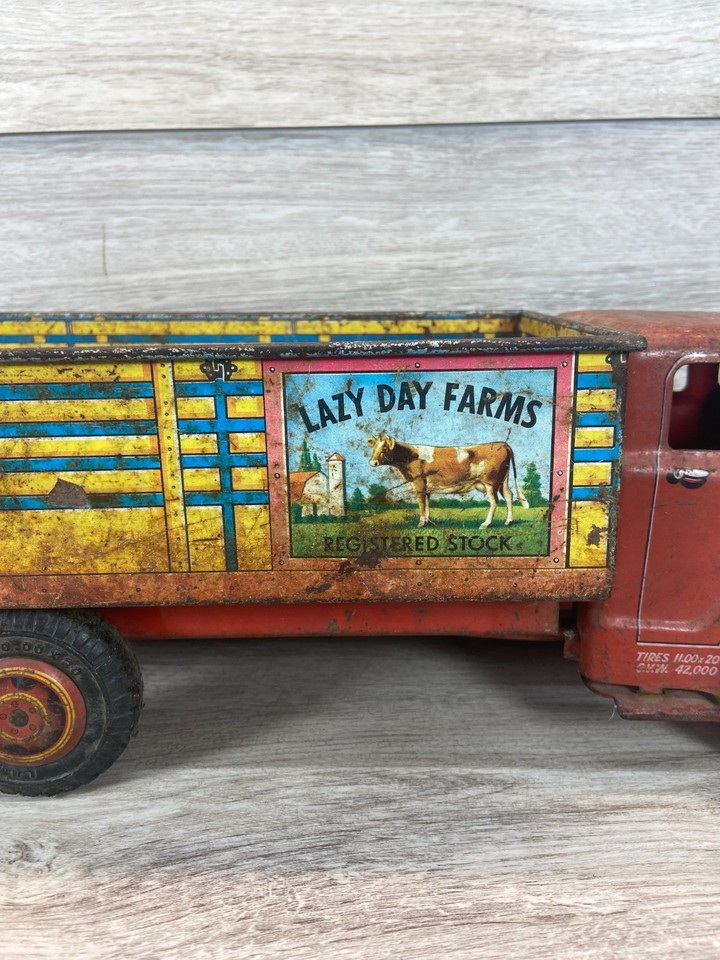 Vintage Marx 1950's Lazy Day Farms Tin Litho Pressed Steel Toy Stock ...