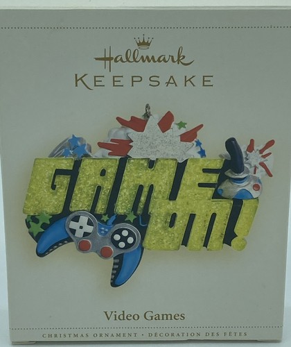 VIDEO GAMES, GAME ON, HALLMARK KEEPSAKE ORNAMENT , FEATURES A MAGNET ...