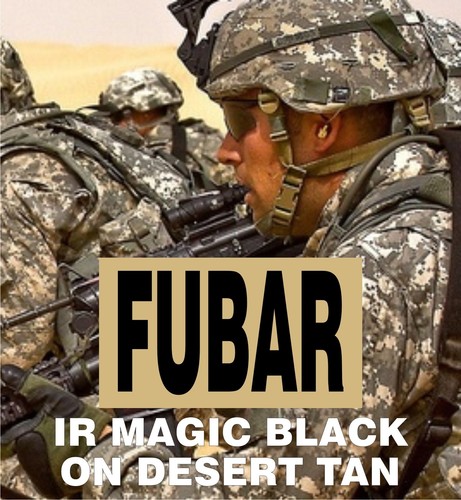 FUBAR IR Magic Black on Tan solasX Patch 3.5"X2" W/VELCRO® BRAND ...