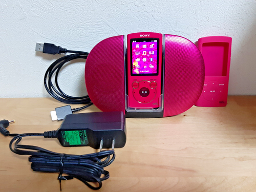 SONY walkman NW-S764K 8GB vivid pink used mp3 media player speaker ...