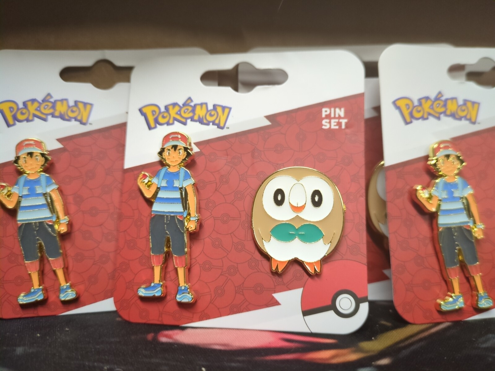 Pokemon Pokémon Ash and Rowlet Enamel Pin Set of 2 | eBay