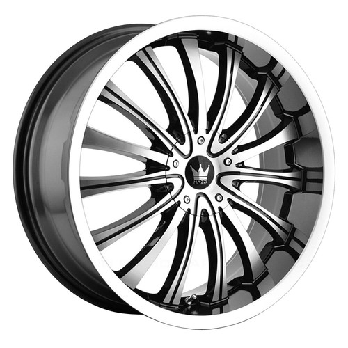 MAZZI Hype 351 18X7.5 5X112/5X120 Offset 40 Gloss Black/Machined Face ...