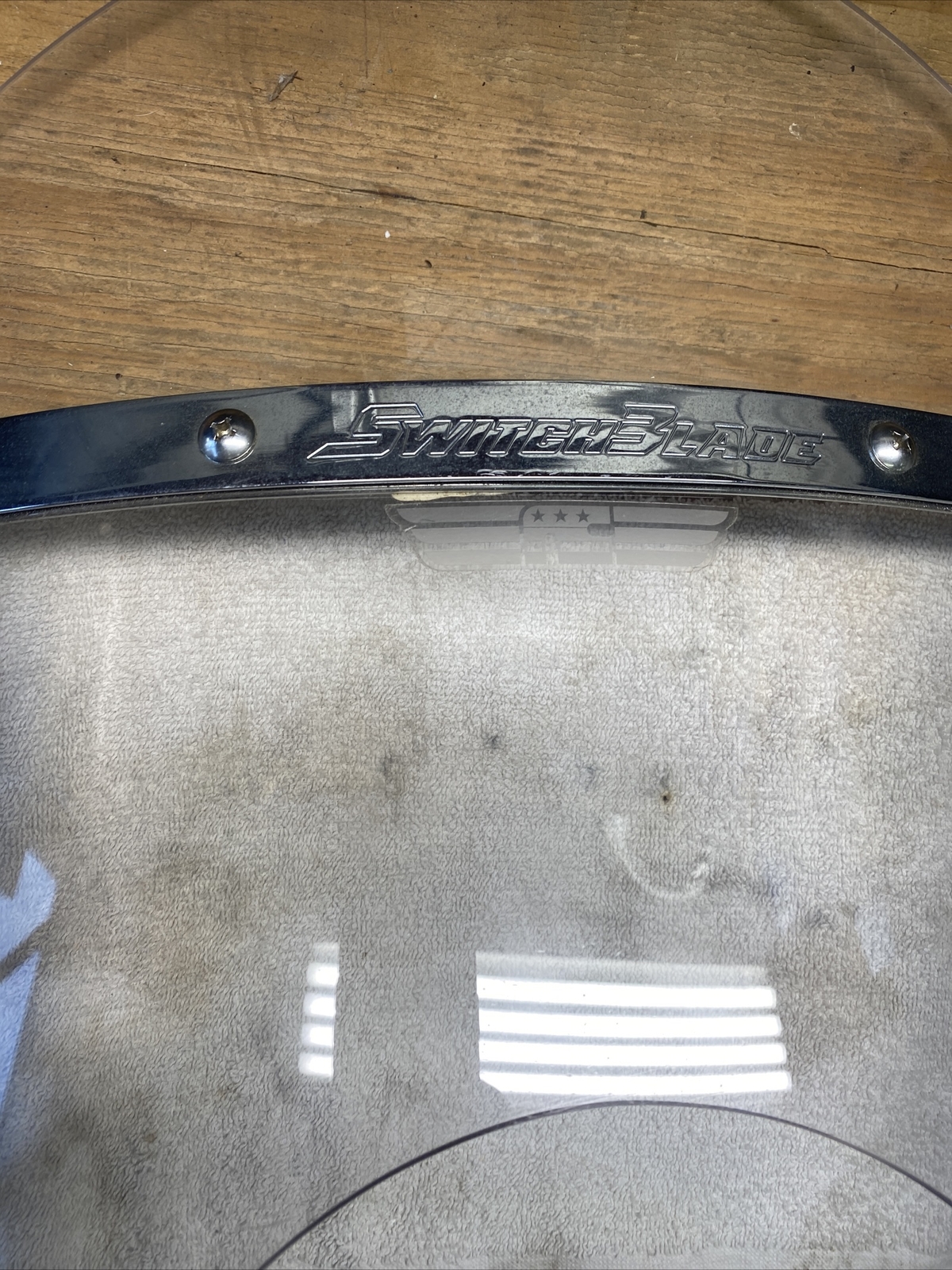 NEW OEM SWITCHBLADE SHORTY CLEAR MOTORCYCLE WINDSHIELD N21705 QUICK ...