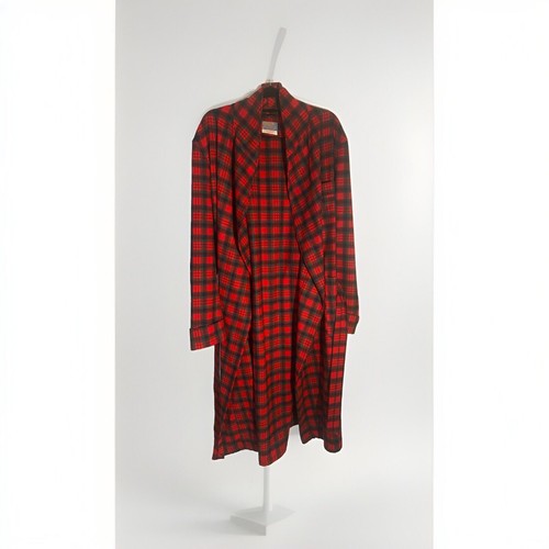 Pendleton Vintage Christie Tartan Plaid Red 100% Virgin Wool Robe ...