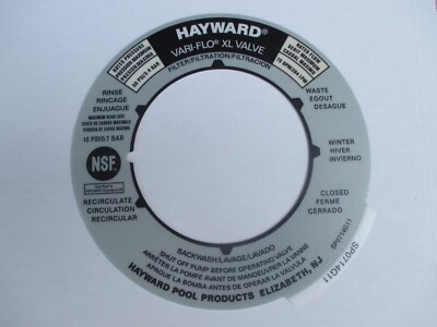 Hayward SPX0714G Valve Label Replacement for SP0714T Filter Valve | eBay