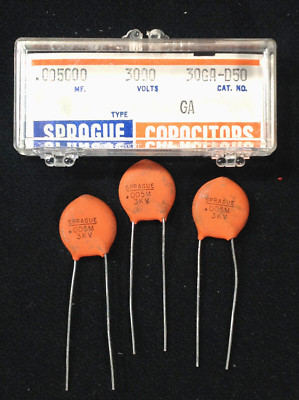 3 NOS .005 µF 3000VDC Capacitors 30GA-D50 | eBay
