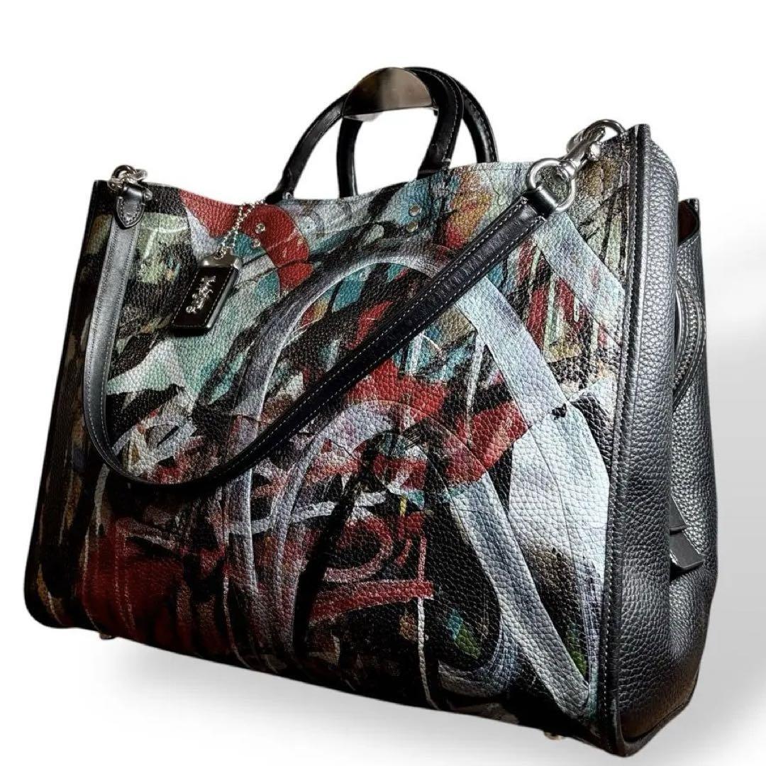 Coach Mint & Surf Rare Collaboration Rogue 2-Way Tote… - Gem