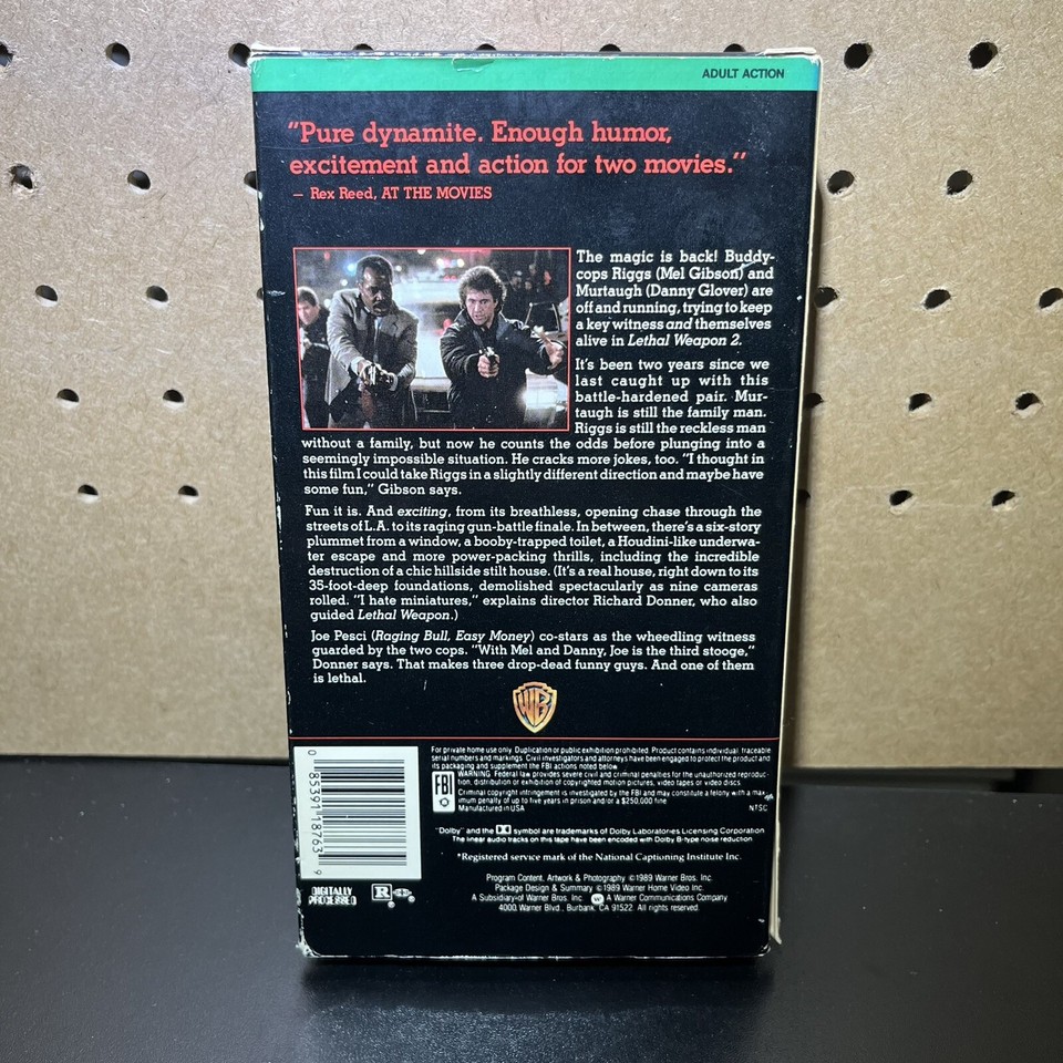 Lethal Weapon 2 (VHS, 1989) Free Shipping 85391187639 | eBay