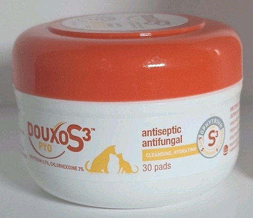 DOUXO S3 PYO Antifungal/Antiseptic Shampoo 6.7 fl.oz & 30 Pads For Dogs ...