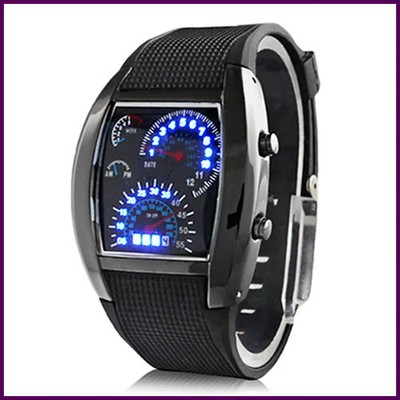 Fashion Men's Stainless Steel Luxury Sport Analog Quartz LED Wrist ...
