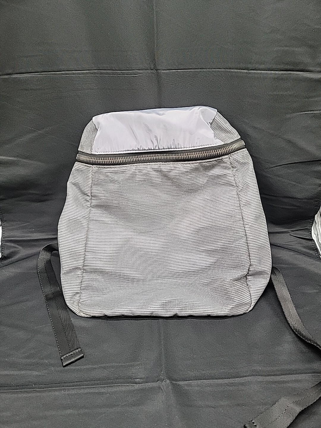 Athleta Light Grey Backpack Nylon Mesh 13x13x5.5 - Gem