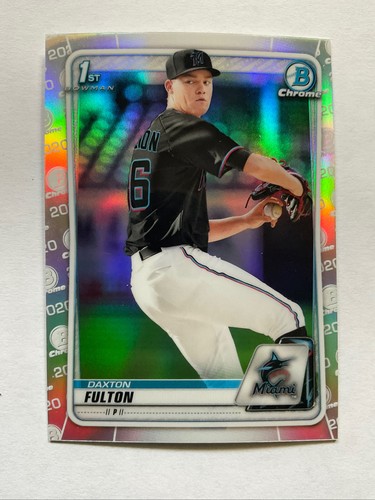 2020 Bowman Chrome Draft Refractor DAXTON FULTON 1st Bowman RC, MARLINS ...