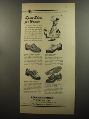 1953 Abercrombie & Fitch Shoes Ad - Kiltie Tongue Oxford; Moccasin Golf ...