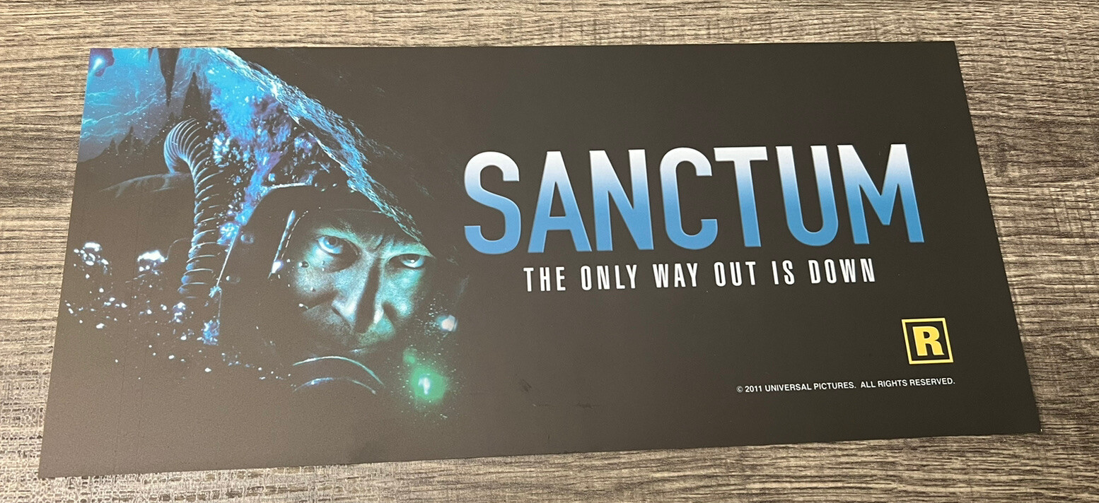 2011 Sanctum Movie Theater Mylar Poster 6”x13” Rhys Wakefield Allison ...