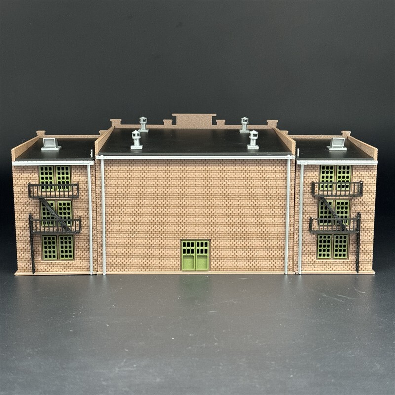 1/87 HO Scale Fire Station Building Model DIY Plastic Assembly Model ...