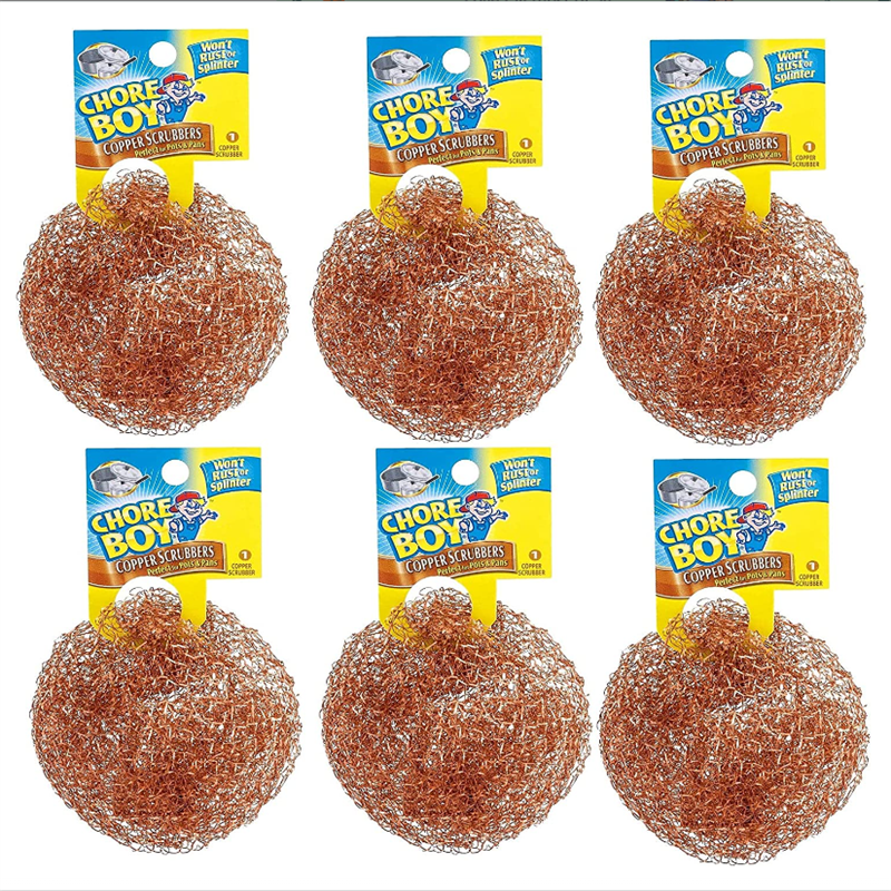Chore Boy Copper Scrubber 100% Pure Copper Scrubbers New Steel Wool ...