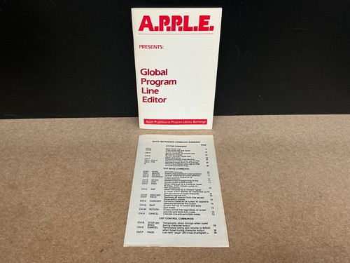 Vintage APPLE Presents Global Program Line Editor Apple PugetSound 1982 ...
