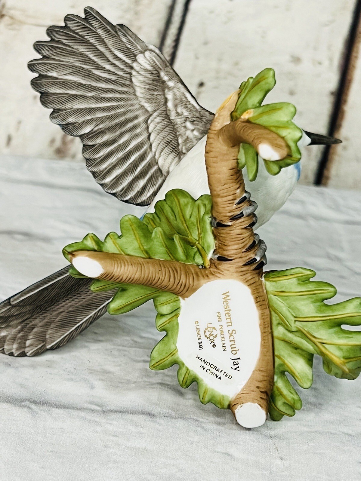 Lenox Western Scrub Jay Handcrafted Fine Porcelain Figurine Garden Bird ...