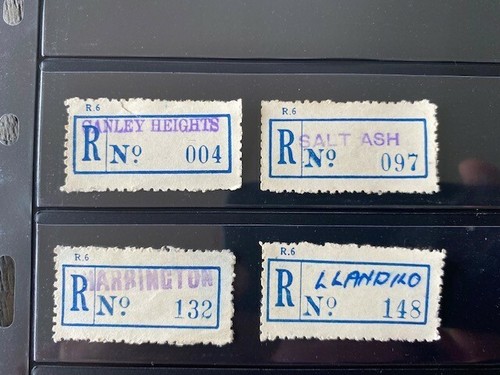 SET (x4) OF PROVISIONAL AUSTRALIAN REGISTERED POST OFFICE MAIL LABELS ...