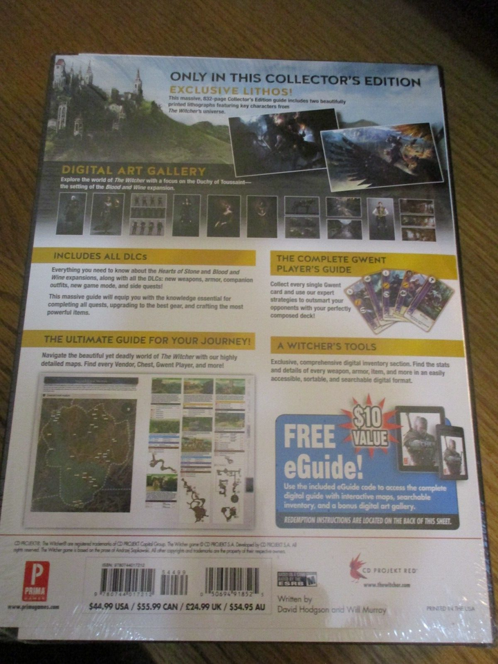 Witcher III Wild Hunt Complete Edition Collector's Strategy Guide NEW ...