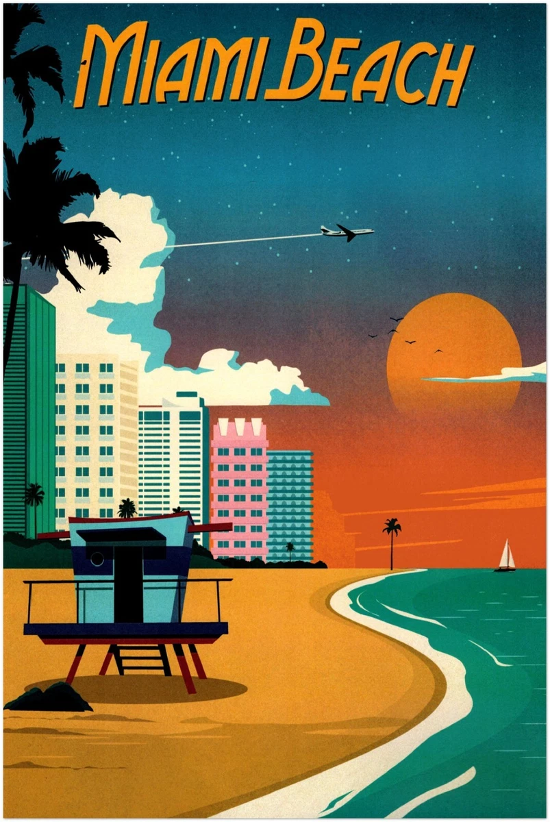 Retro Beach Posters