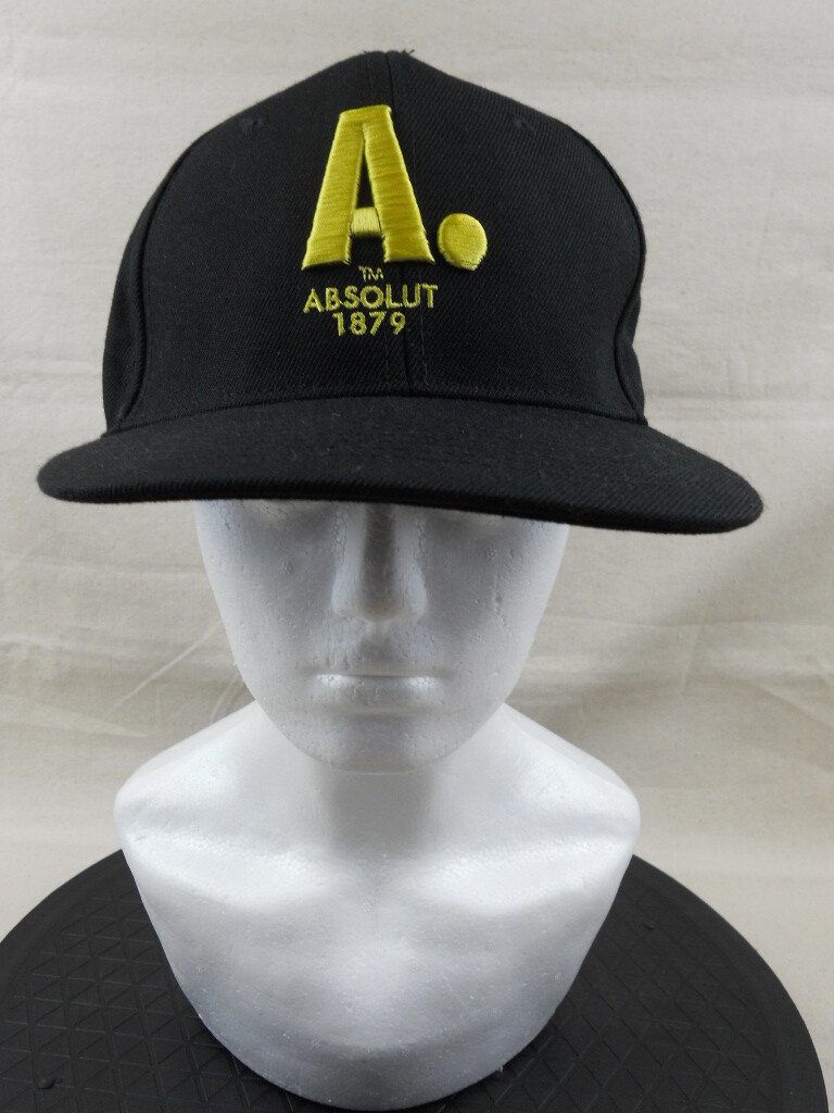ABSOLUT CITRON Vodka - Black Ball Cap Hat with Yellow Embroidered Logo ...