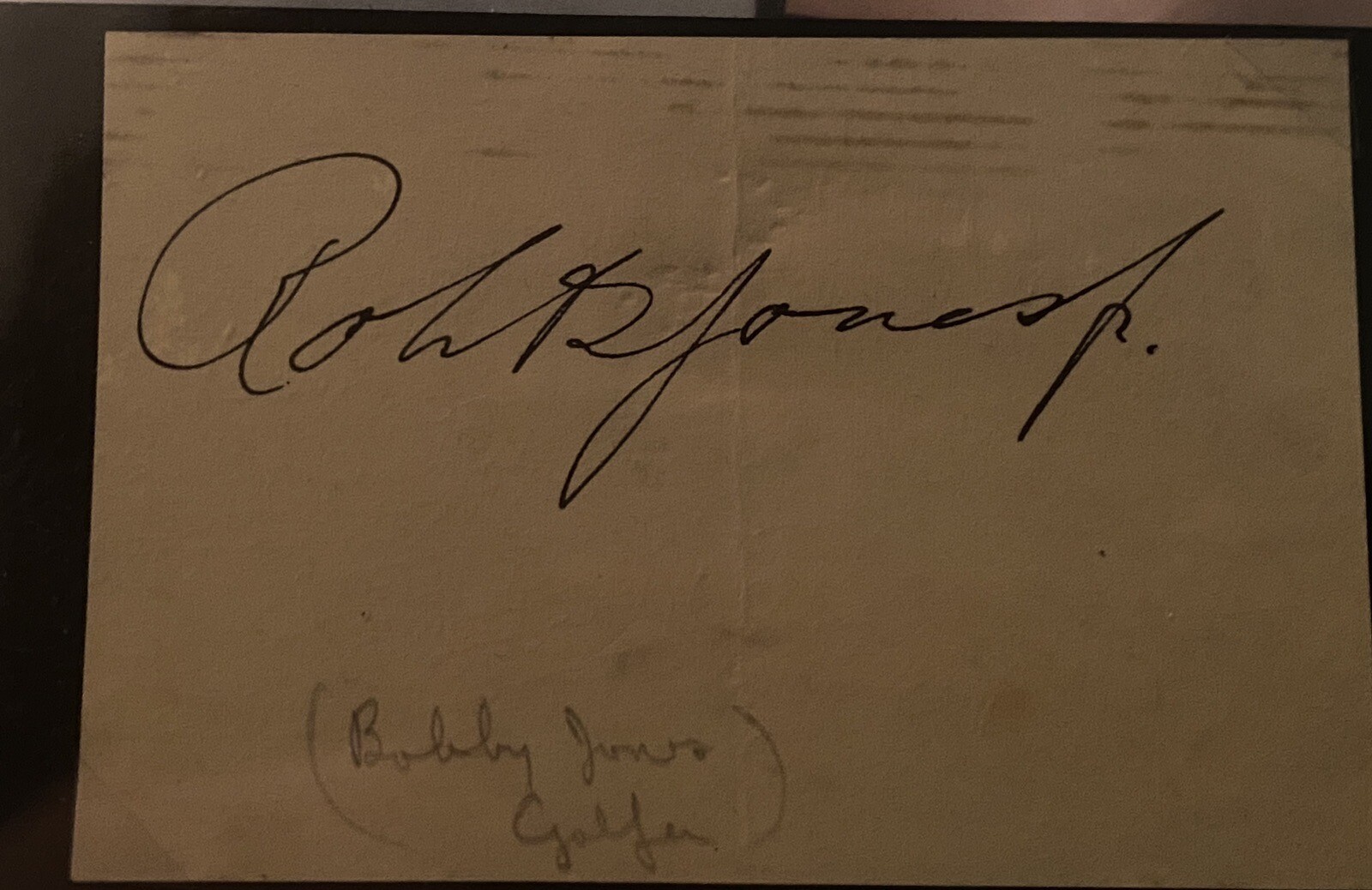 Robert “Bobby Jones Jr Signed Cut Auto Golf Augusta National Jsa Letter ...