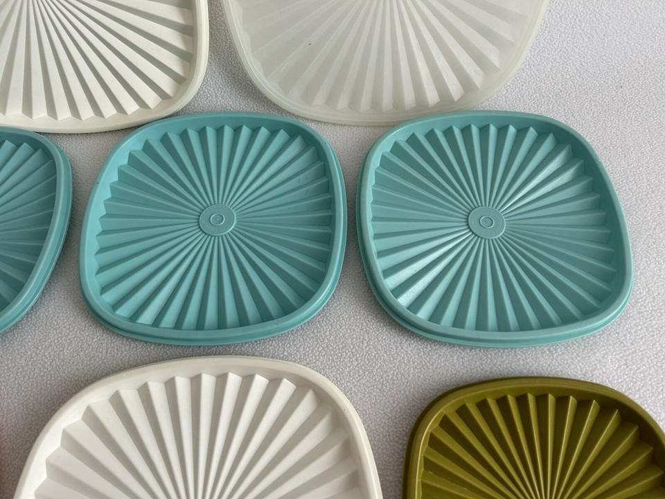 Vintage Tupperware Square Servalier Replacement Lids Set of 8 | eBay