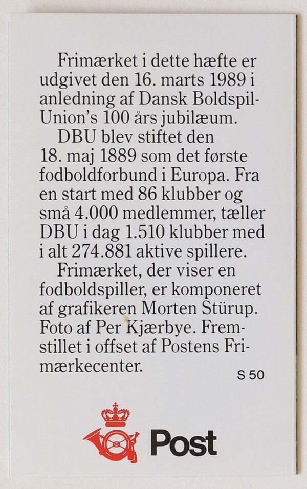 Denmark Booklet of 10 Stamps 1989 Danish Soccer Scott #866 MNH S50 | eBay