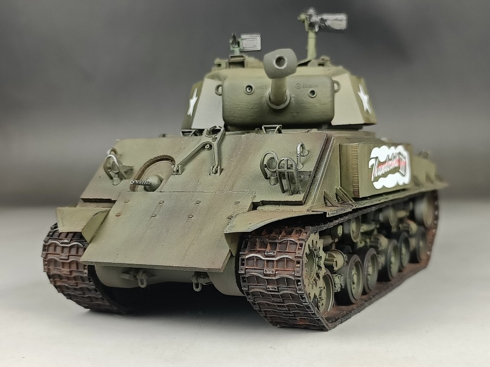 1/35 Built WWII M4A3E8 Thunderbolt VII Lt.Col Abrams Tank 4th Armored ...