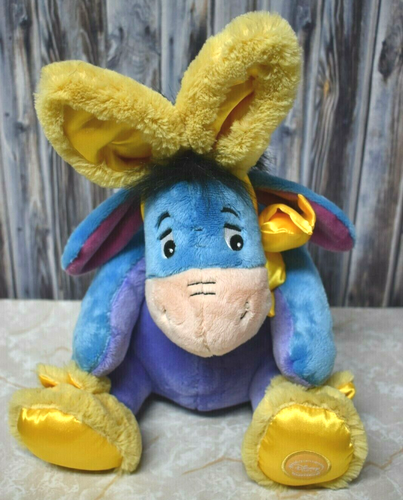 Disney Store Eeyore Easter Plush Yellow Bunny Ears Winnie the Pooh ...
