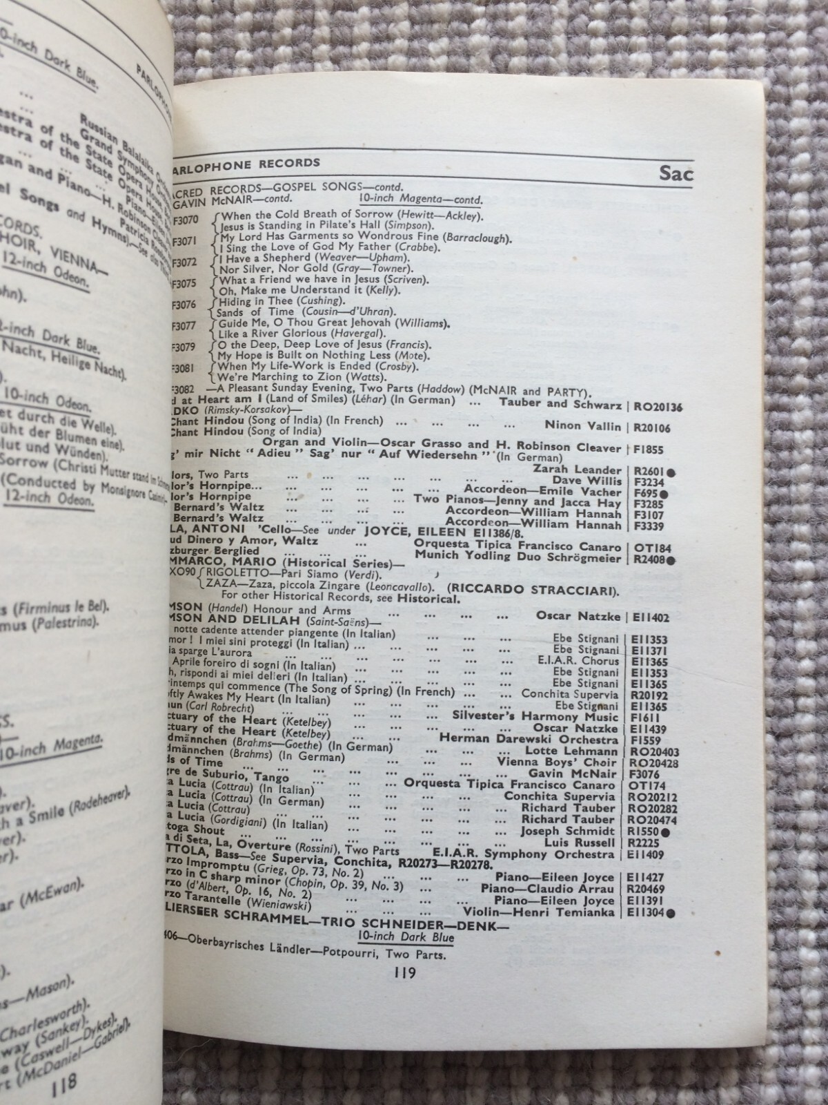 Parlophone Record Catalogue 1943-44. Good Condition | eBay