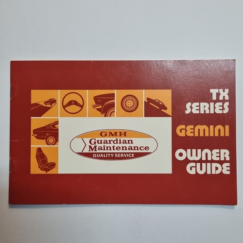 NOS Holden TX Gemini Owners Guide Service Book Genuine 9940568 Jan 1975 ...