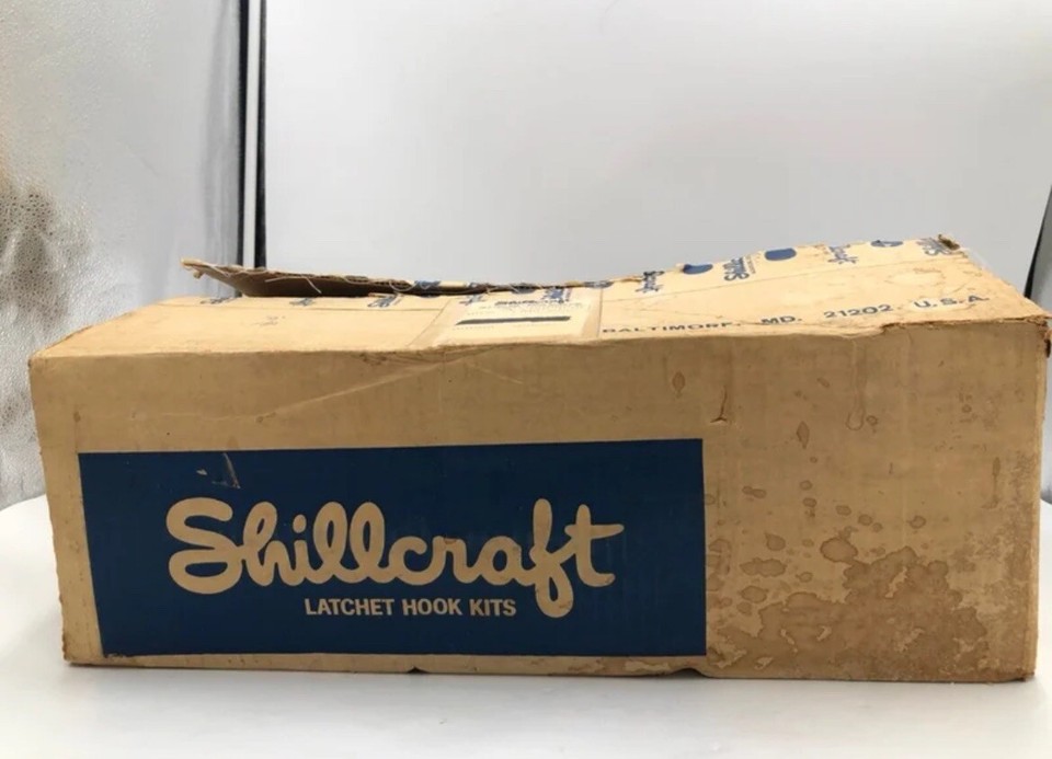 Vintage shillcraft 100% wool rag making kit #235 45”x45” Latch Hook Kit ...