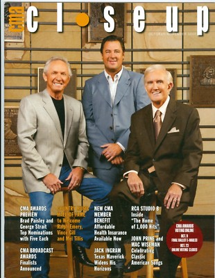 Vince Gill Mel Tillis Ralph Emery cover CMA Closeup magazine | eBay