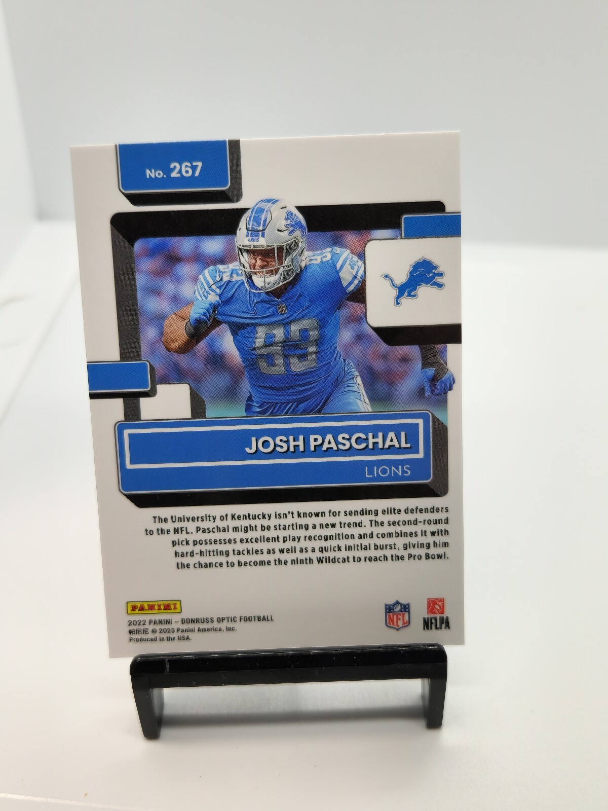 2022 Panini Donruss Optic Josh Paschal Rated Rookie Detroit Lions #267 ...