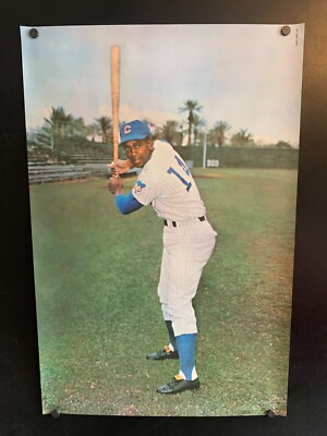 Original Vintage MLB 1968 ERNIE BANKS Chicago Cubs 24x36 Poster - Minty ...