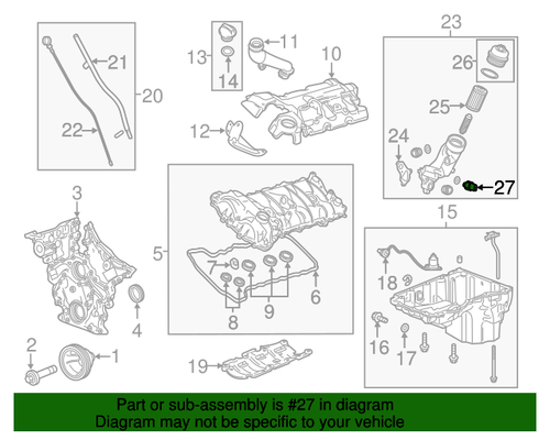 2014-2023 GM Engine Oil Pressure Sensor Part# 12637356 Replaced By ...