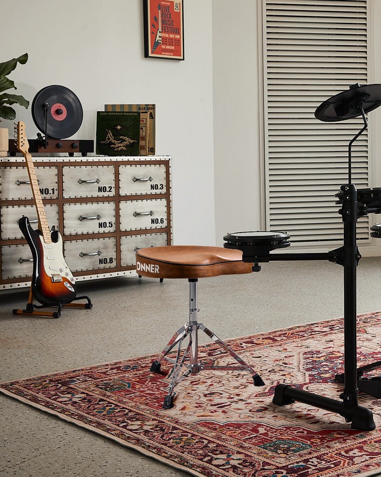 Donner Drum Throne Padded Drum Seat Chair Stool Height Adjustable With ...