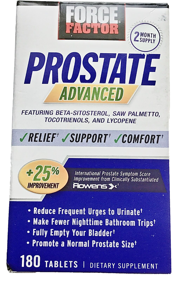 FORCE FACTOR PROSTATE ADVANCED - 180 TAPS - NEW SEALED EXP: 2027 ...