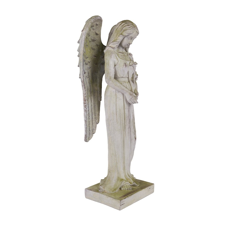 37" H Standing Angel Statue Resin Garden Statue Art Sculpture Yard ...
