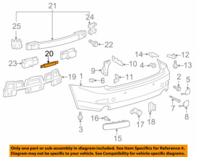 52151-50010 Toyota Bar, rear bumper 5215150010, New Genuine OEM Part | eBay