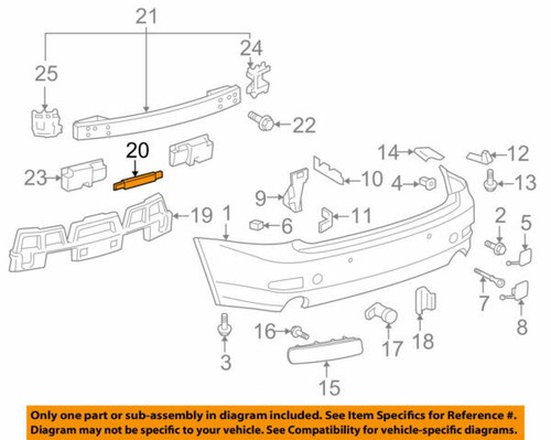 52151-50010 Toyota Bar, rear bumper 5215150010, New Genuine OEM Part | eBay