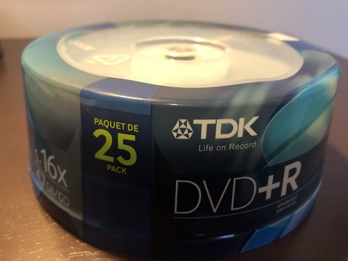 TDK DVD-R 1-16x 4.7 Gb/go 25 Pack Discs New | eBay