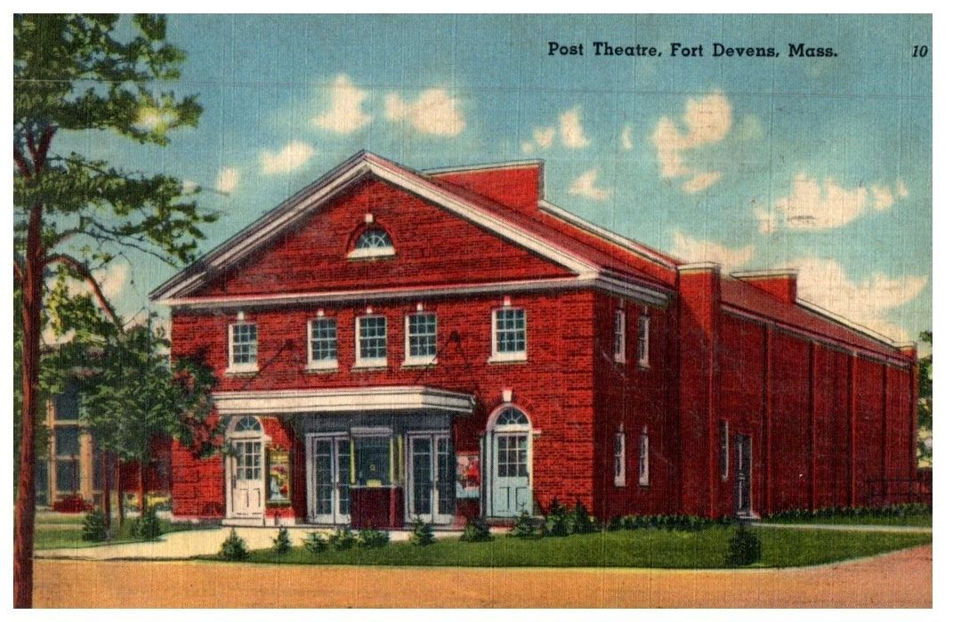 Post Theater Fort Devens Massachusetts Postcard Posted 1955 | eBay