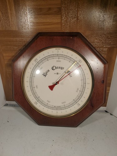 Rare Vintage 1984 Howard Miller Wood Frame Octagon Model 5024 Weather ...