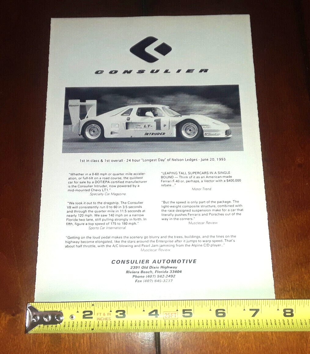 1994 CONSULIER INTRUDER ORIGINAL AD | eBay