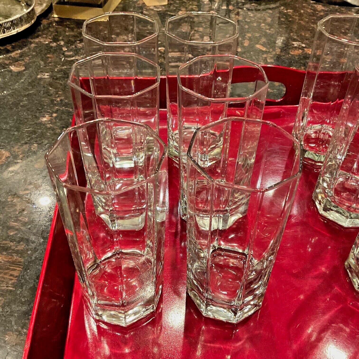 VTG Luminarc "Octime" Optic Octagon Glassware - 3 sizes by Durand ...