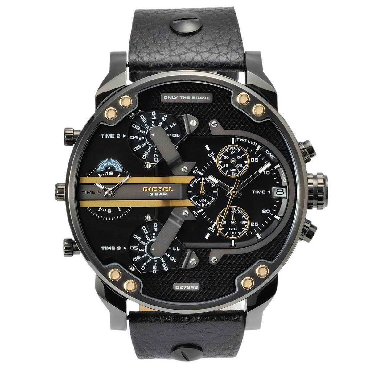 Diesel DZ7348 Mr Daddy 2.0 Black, Gunmetal and Gold Chronograph Mens ...