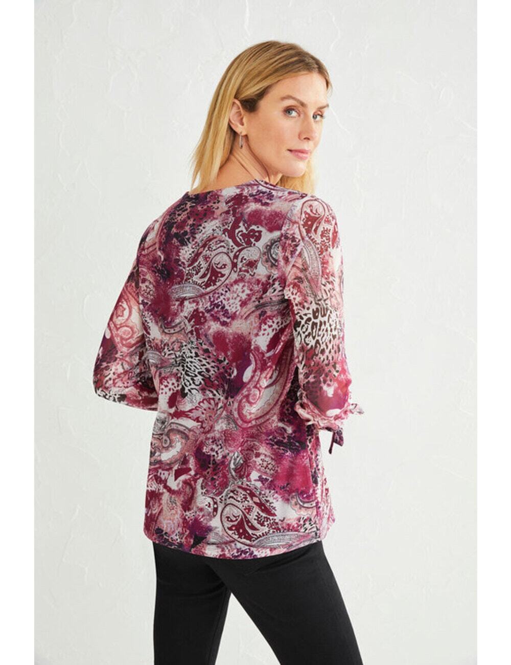 Capture - Womens Tops - Long Sleeve Mesh Top With Necklace | eBay